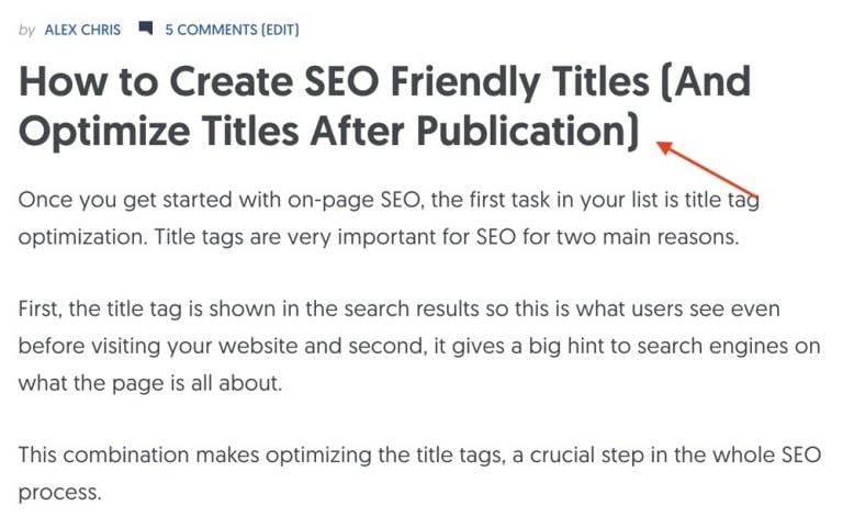 What is the H1 Tag and Why it is Important for SEO