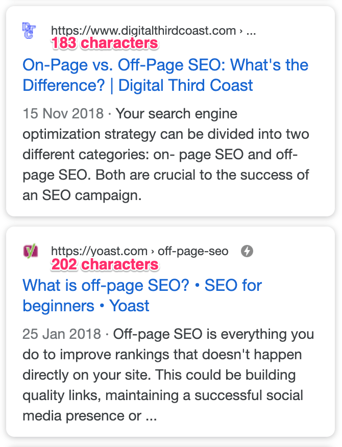 The Ideal Meta Description Length for 2021 (Study)