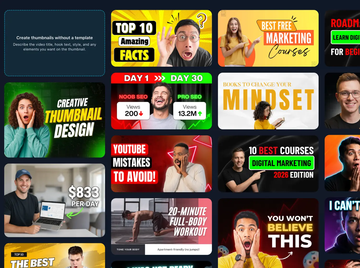 Free AI YouTube Thumbnail Generator